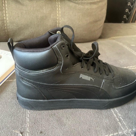 Puma | Shoes | Puma Black Hightop Sneakers With Chunky Sole | Poshmark